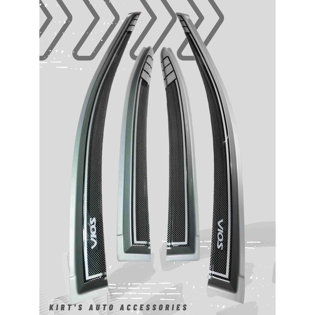 Toyota Vios 2019 2020 2021 2022 2023 2024 Two tone GS Rain Visor Window ...