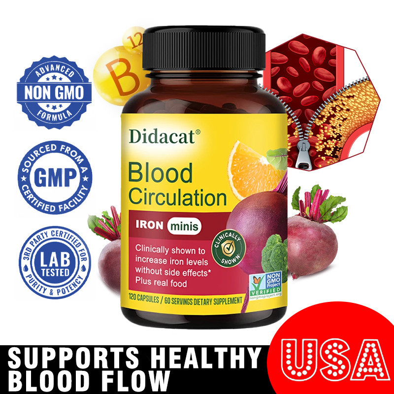 Blood Circulation, Iron Mini, Blood Builder, Promotes Energy and ...