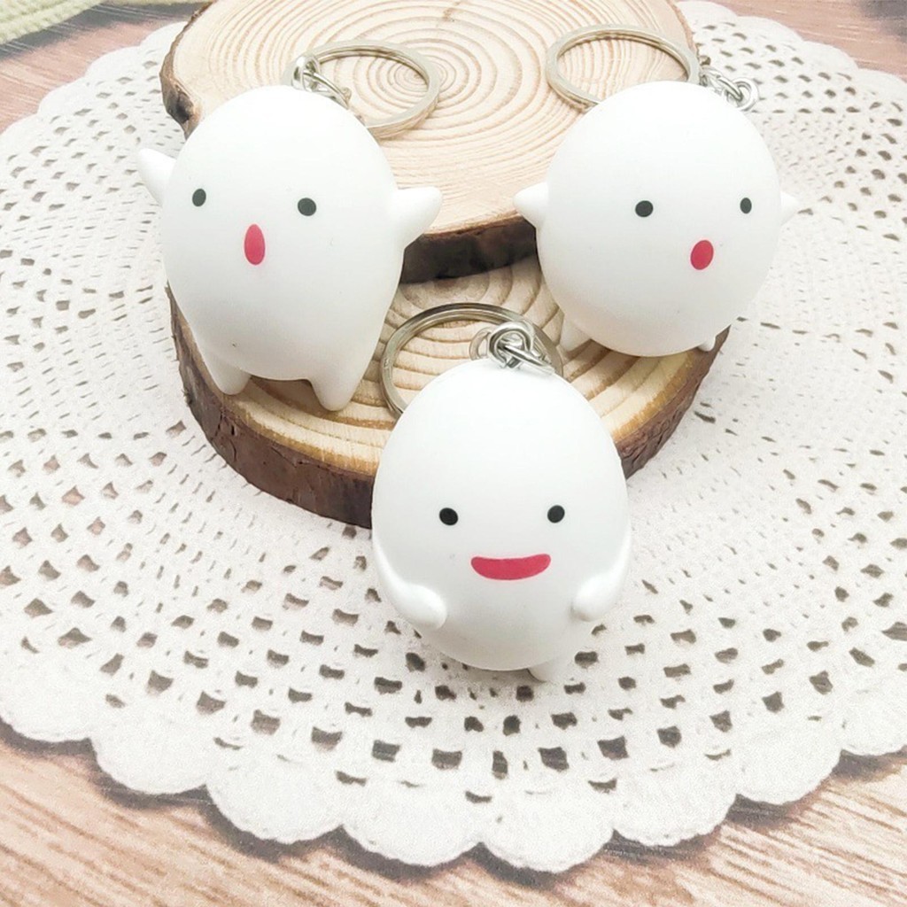 Anime The Boy and the Heron Warawara Lovely Key Chains White Pendant ...