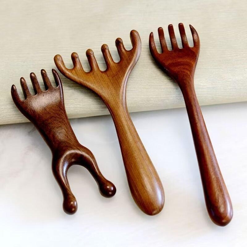 Sandalwood Five-Claw Massage Comb Scratch Scalp Therapy Head Meridian ...