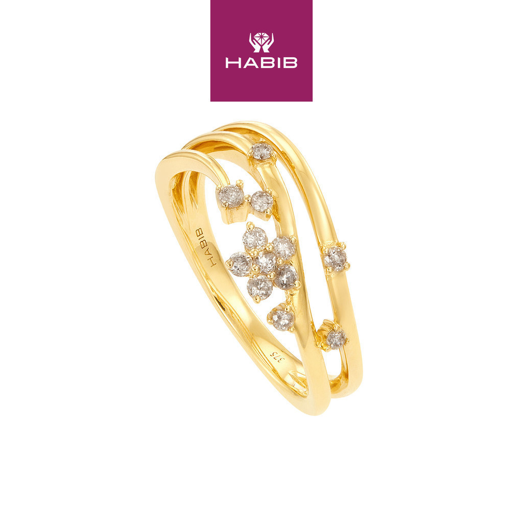 HABIB CHIC | Diamond Ring in 375/9K Yellow Gold 269300424(YG) | Shopee ...