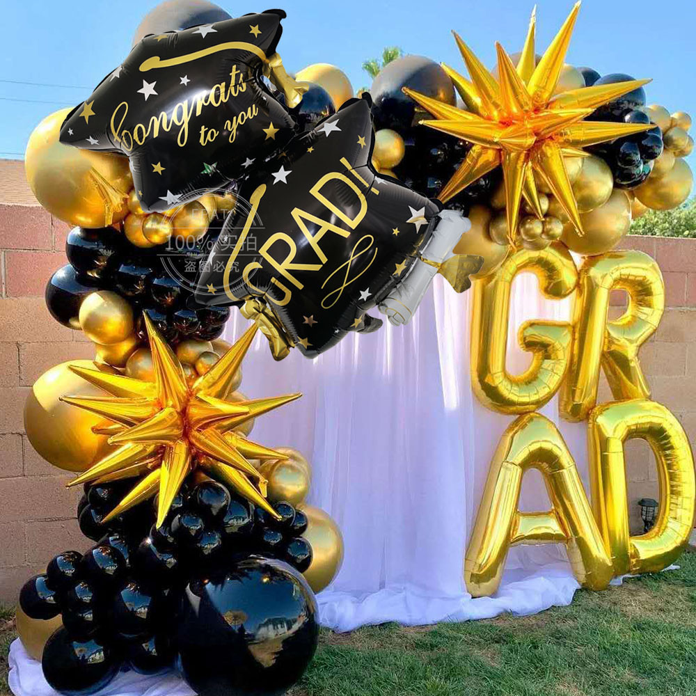 117pcs/set Congratulations Graduation Party Decor Balloon Arch Kit Grad ...