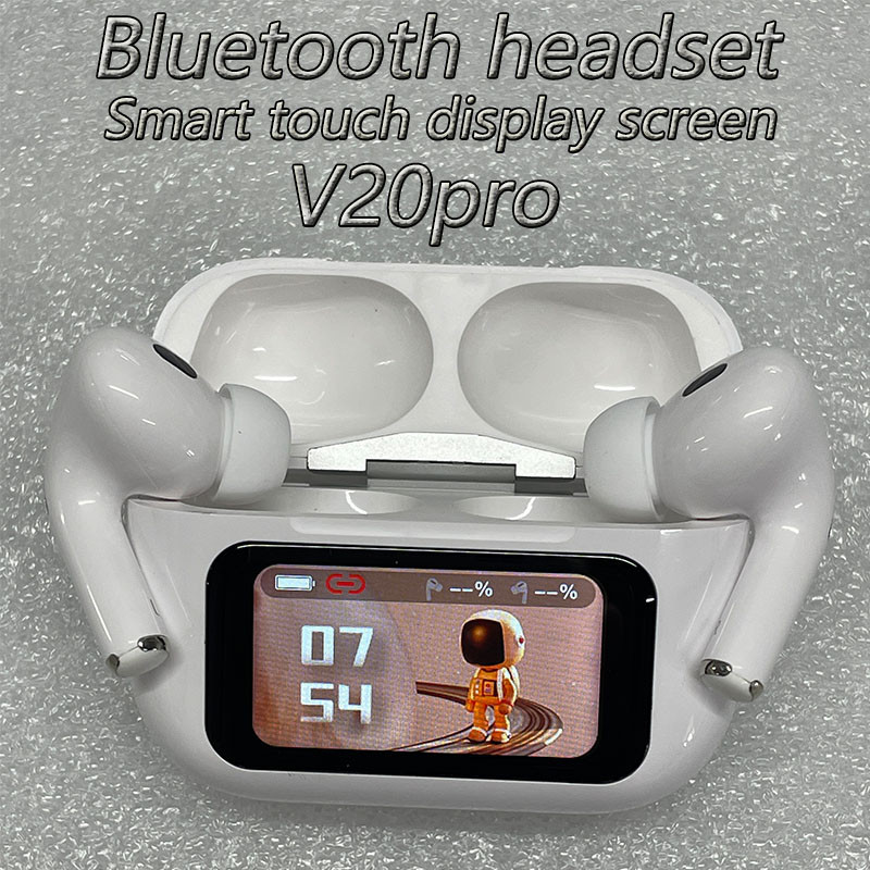 earphone Bluetooth Touch screen new V20pro noise reduction 2024 sports ...