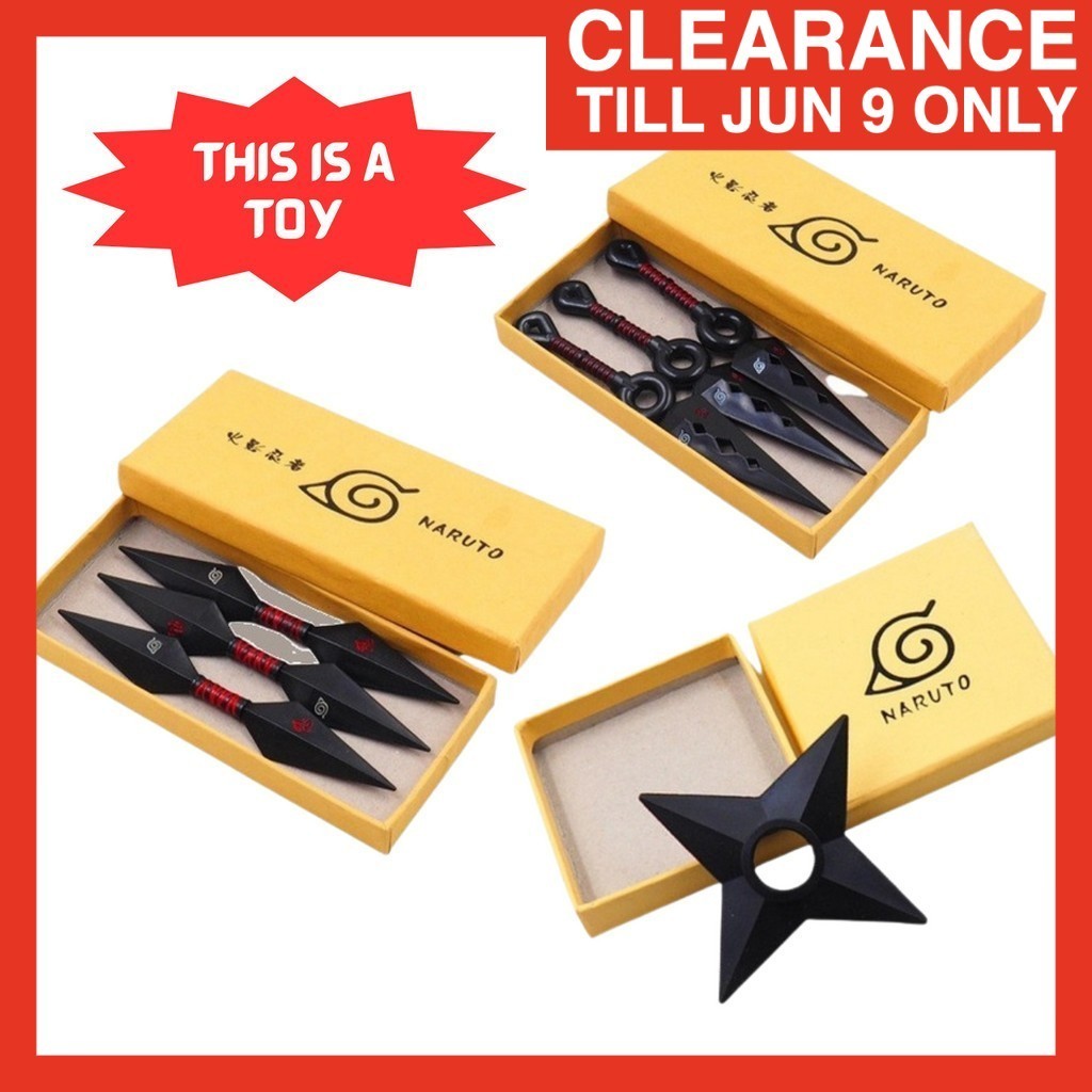 (LARGE SIZE) EW Naruto Toy Kunai Toy Shuriken Naruto Plastic Fake Ninja ...