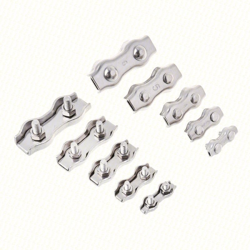 Petrichor 2pcs Stainless Steel Wire Rope Clips Double Grips Cable ...