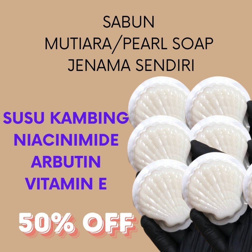 [JELITAEMAS OEM] 50G SABUN MUTIARA PEARL WHITE+SUSU KAMBING WHITENING ...