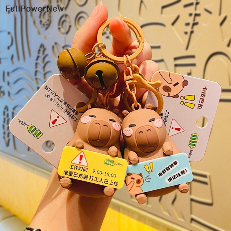 Full Capybara Cute Keychains Kawaii Cartoon Capybaras Animal Silicone ...