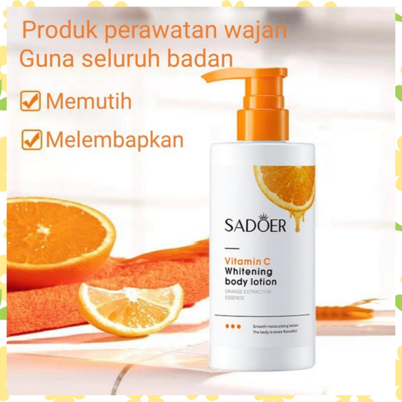 SADOER Vitamin C Whitening Body Lotion 250ml Hydrating and Whitening Body Lotion | Shopee Malaysia