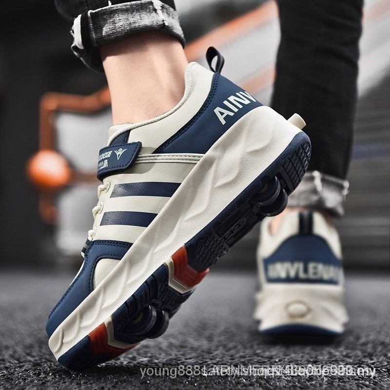 four-wheeled Heelys roller shoes wheel shoes boy girl kids adult ...