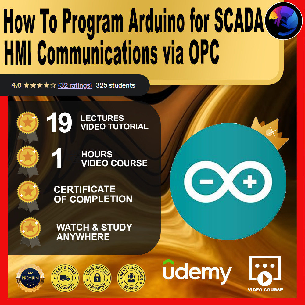 [Video Course]How To Program Arduino for SCADA HMI Communications via OPC | Shopee Malaysia