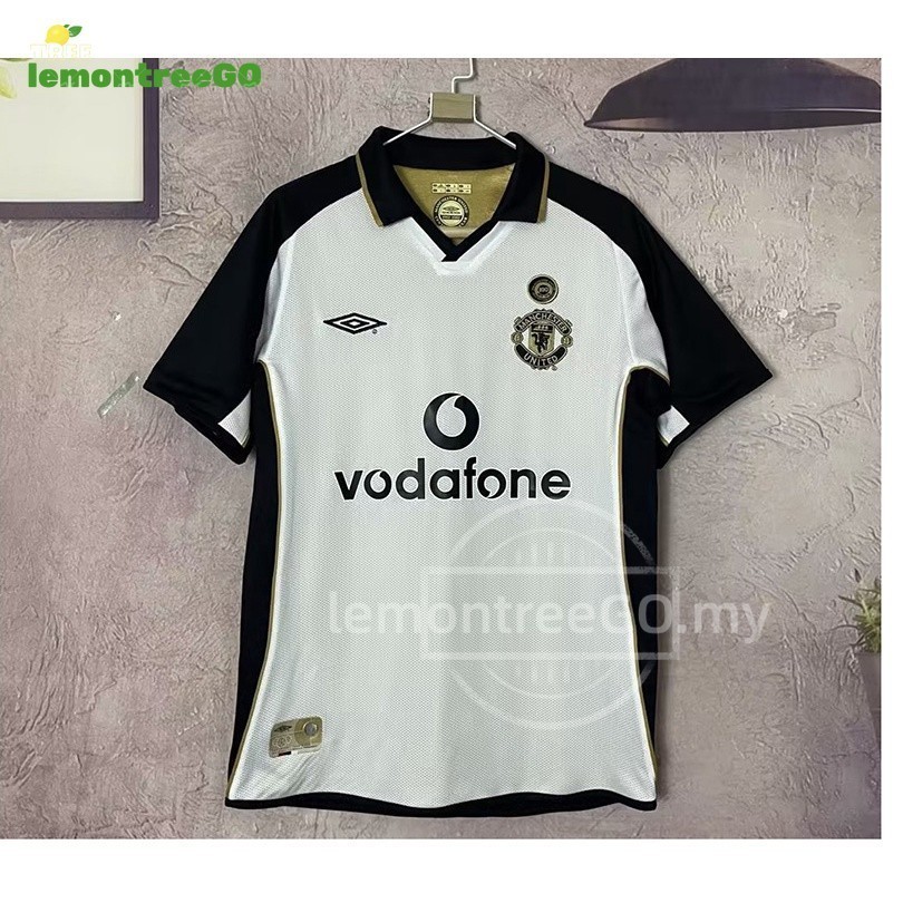 Manchester United Centenary Retro Collar Jersey Away 2001-02 Vodafone ...