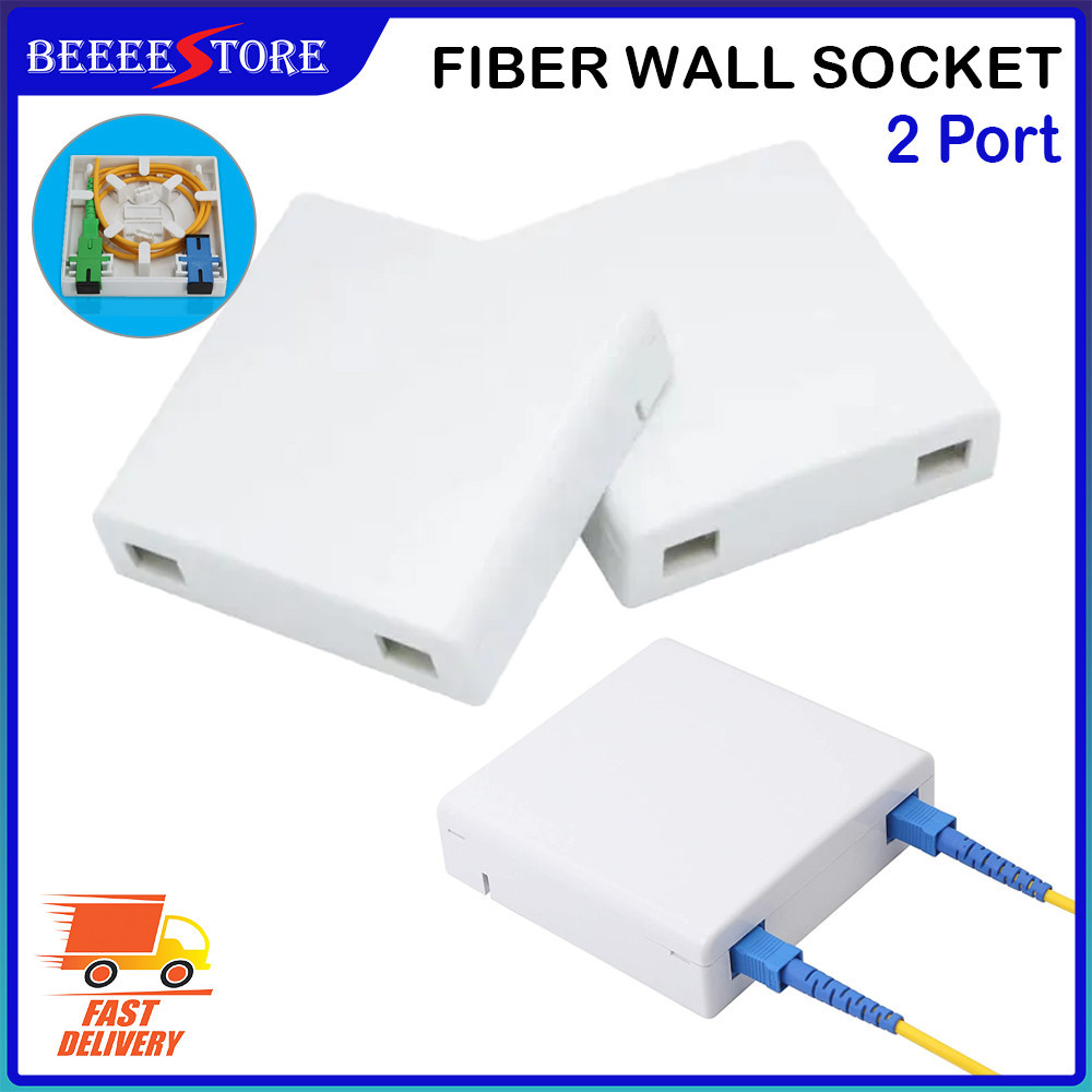 Wall socket a 2 ports SC simplex fiber access terminal box DUAL SC ...