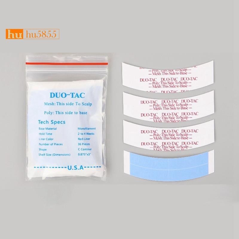 36Pc/Bag Super Strong Duo-Tac Wig Double Tape Slitting Line Sided ...
