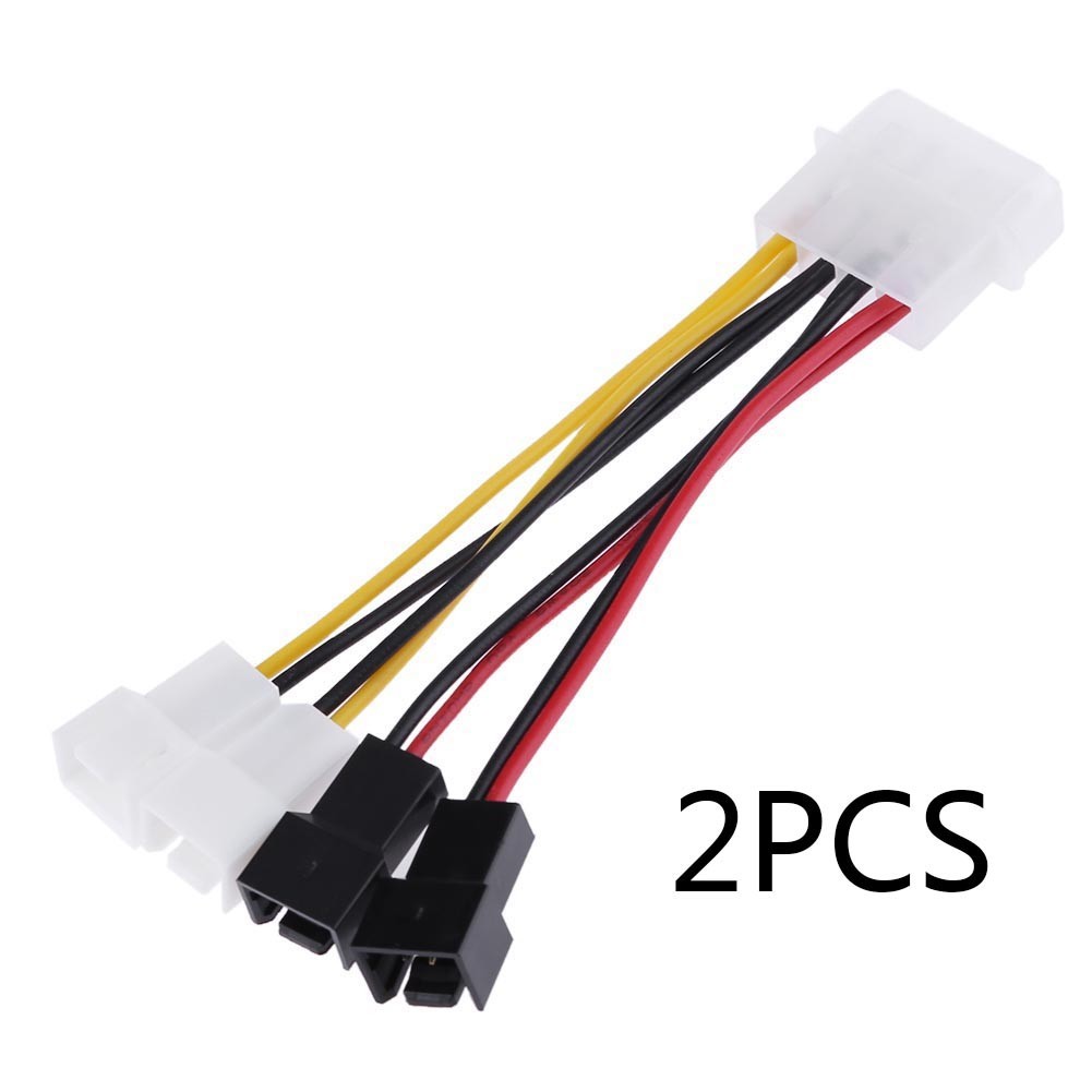 keepdreaming 2pcs 4-Pin Molex to 3-Pin fan Power Cable Adapter ...