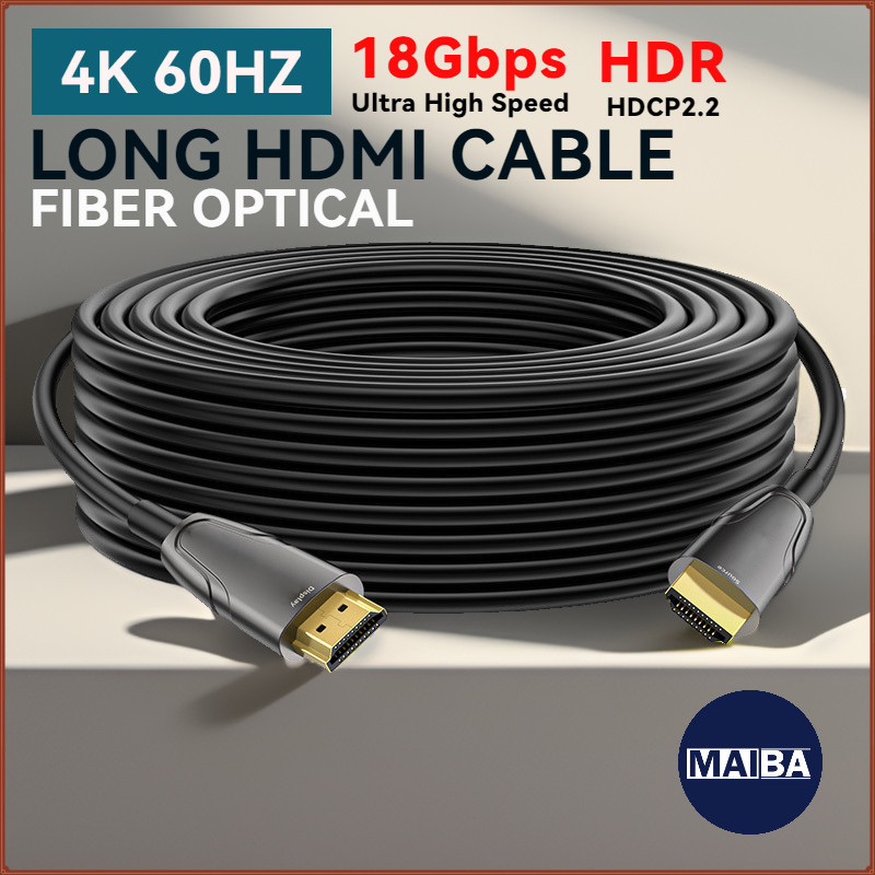 Fiber Optic HDMI Cable 4K 60Hz 2.0 2.0b 18Gbps Ultra High Speed HDR ...