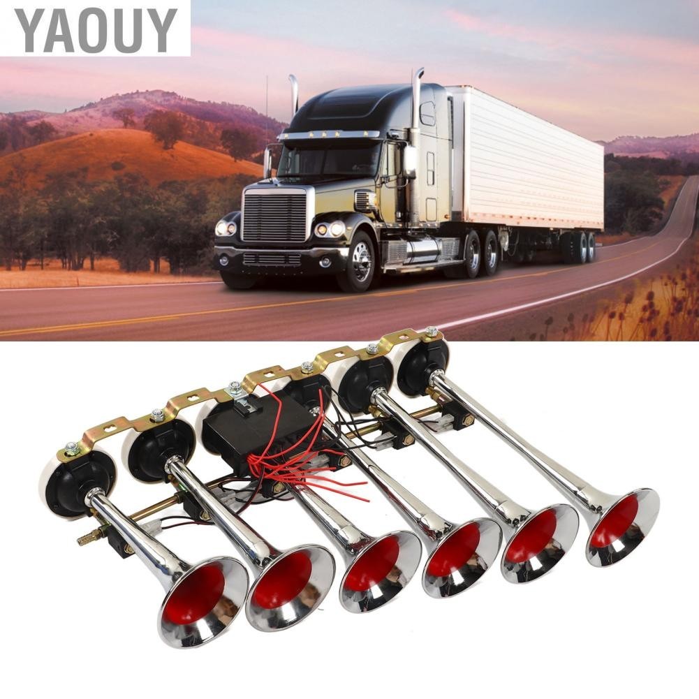 Yaouy Electric Horn Kit 6 Trumpet Strong Pressure 160dB Heavy Duty ...