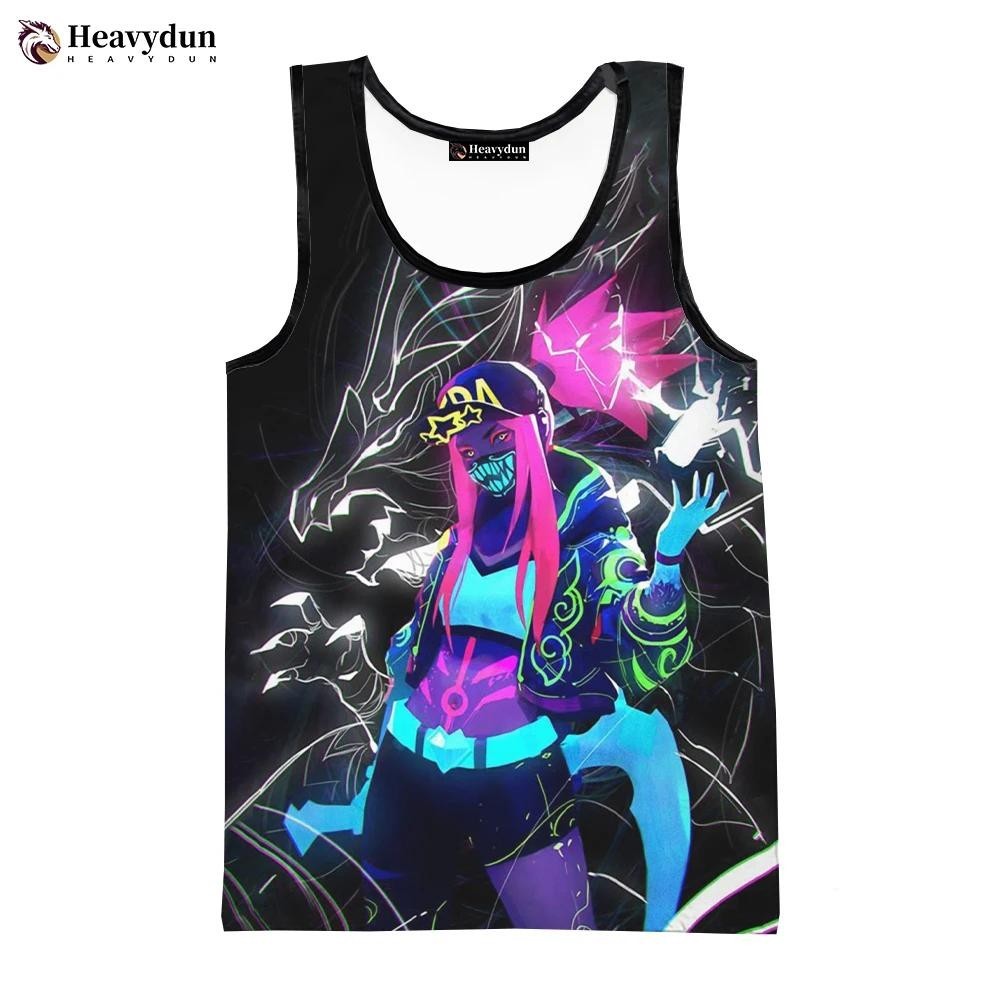 2024 New Fashion Game League of Legends Akali Men Tank Tops Sleeveless ...