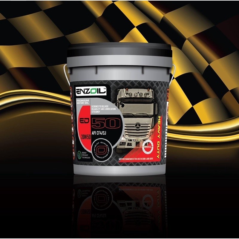 Enzoil ED50 SAE 20W50 API CF-4/SJ diesel heavy duty multigrade engine ...