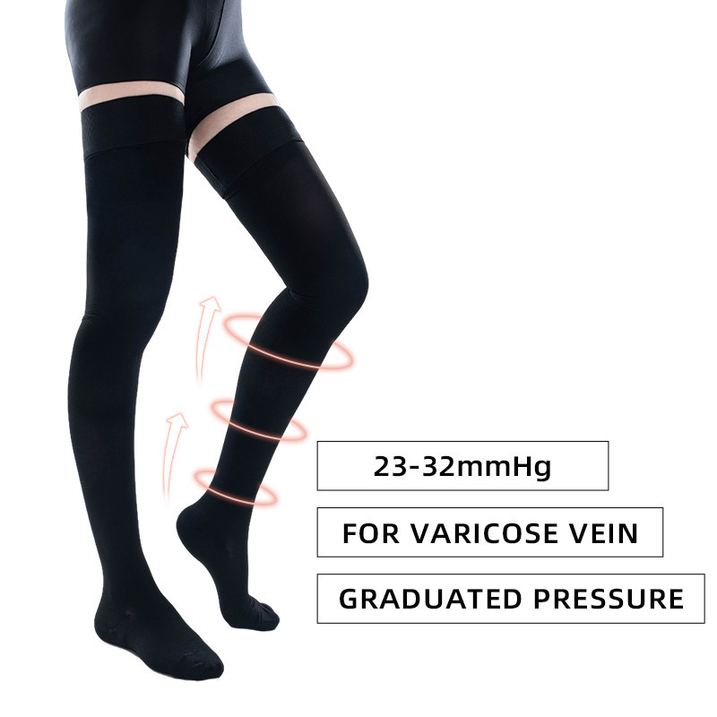 Medical Compression Stockings 20-30mmHg Graduated Pressure Thigh High ...