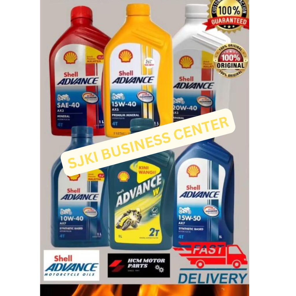 [ORIGINAL] SHELL ADVANCE 4T SAE40 AX3 AX5 AX7 10W-40 15W-50 MOTORCYCLE ...