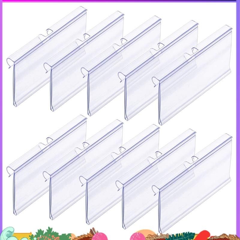 70PC 8X4.2cm Clear Plastic Label Holders for Wire Shelf Retail Price ...