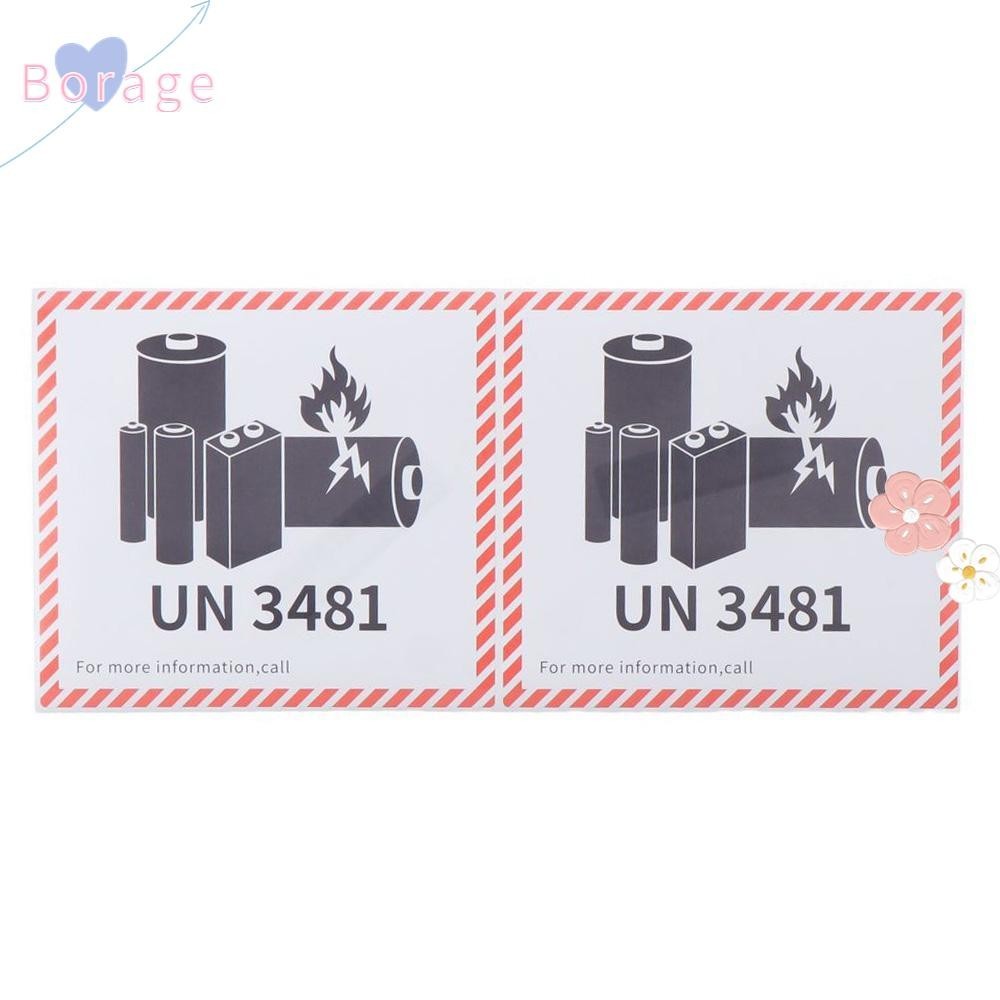 BORRAONE Battery Fire Labels, 4.7 "x 4.3" Copper Plate Adhesive ...