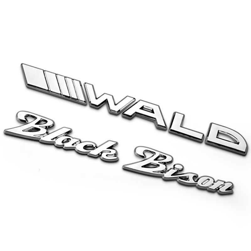 Car personality metal modified car logo wald black bison car sticker ...