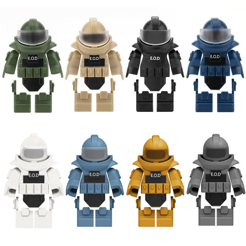 The Minifigure Compatible with Lego Bomb-Removing Suit EOD Armor Vest ...