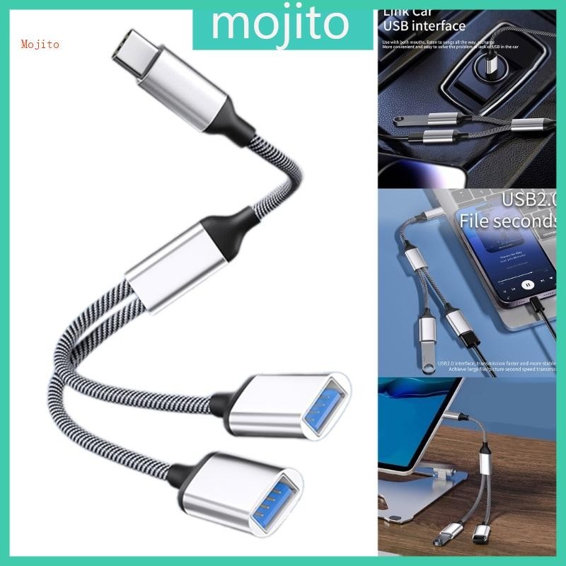 Mojito USB C OTG Cable Phone Adapter 2 in 1 Type C to USB Adapter with ...