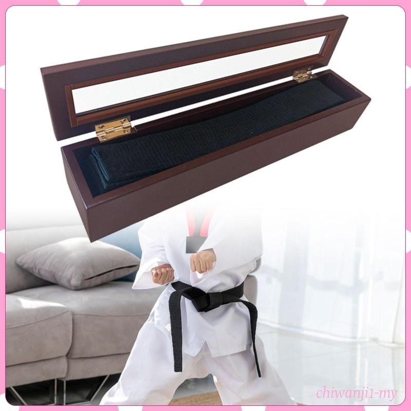 [ChiwanjicdMY] Karate Belt Display with Belt for Kids and Adults Wood ...