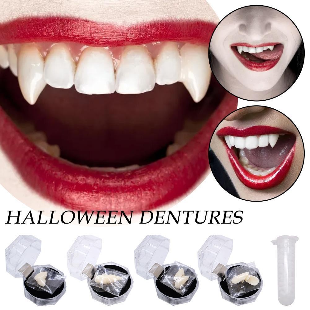 Cool Vampire Werewolves Fangs Fake Dentures Teeth Toy Props Cosplay ...