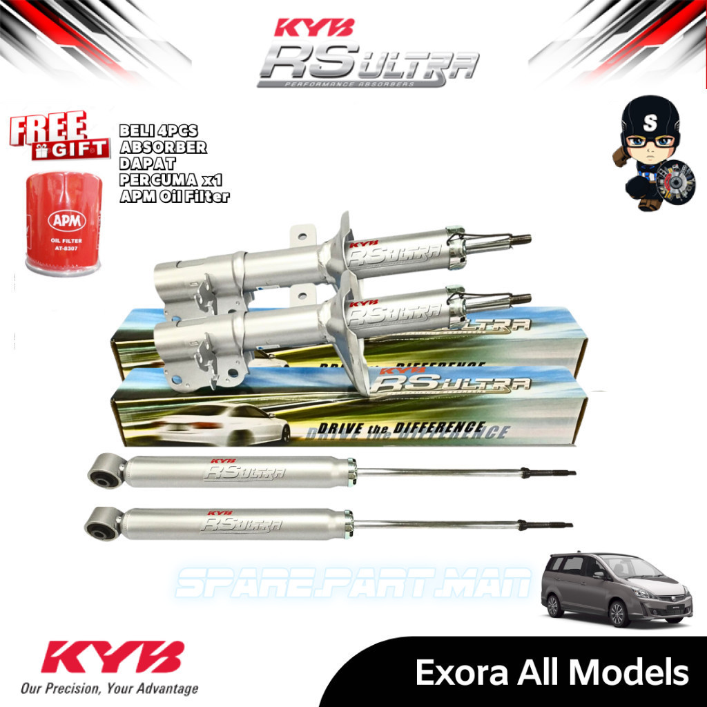 KYB RS ULTRA Proton Exora Heavy Duty Absorber With Boot & Mounting Set ...