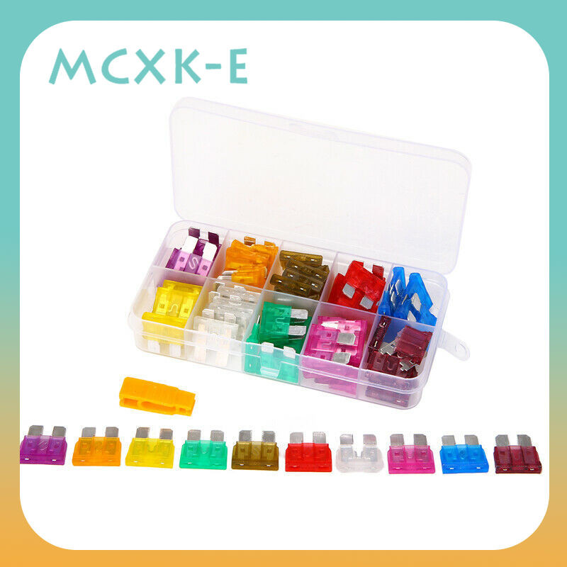 80 Pieces 10 Types Car Fuse Insert 3-40A Medium Set Insert Type Medium ...