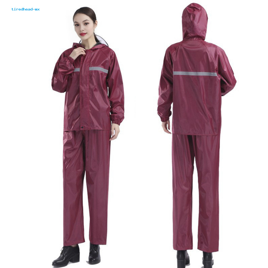 tiredhead Adults Rain Suit Reflective Rain Jacket High Visibility ...