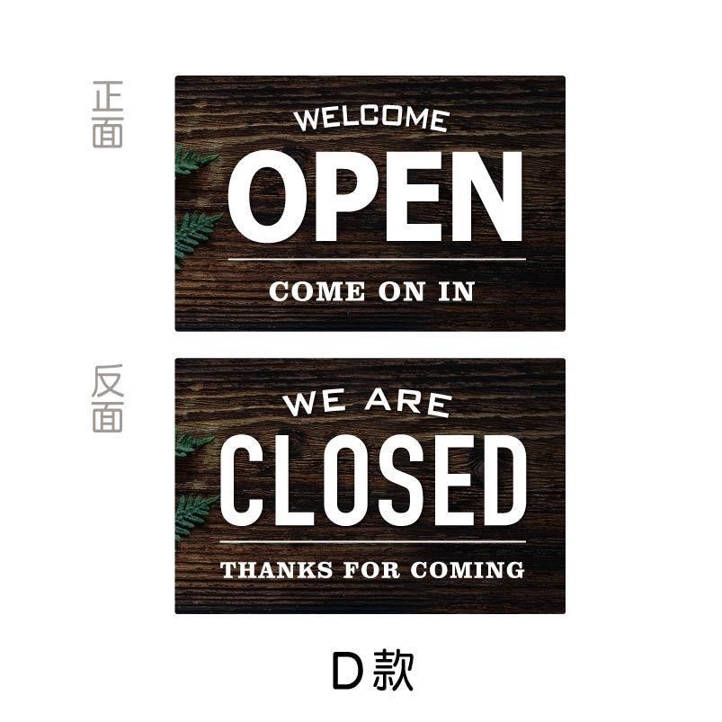 Open and Close Sign Custom Boutique Cafe Restaurant Saloon Barber ...