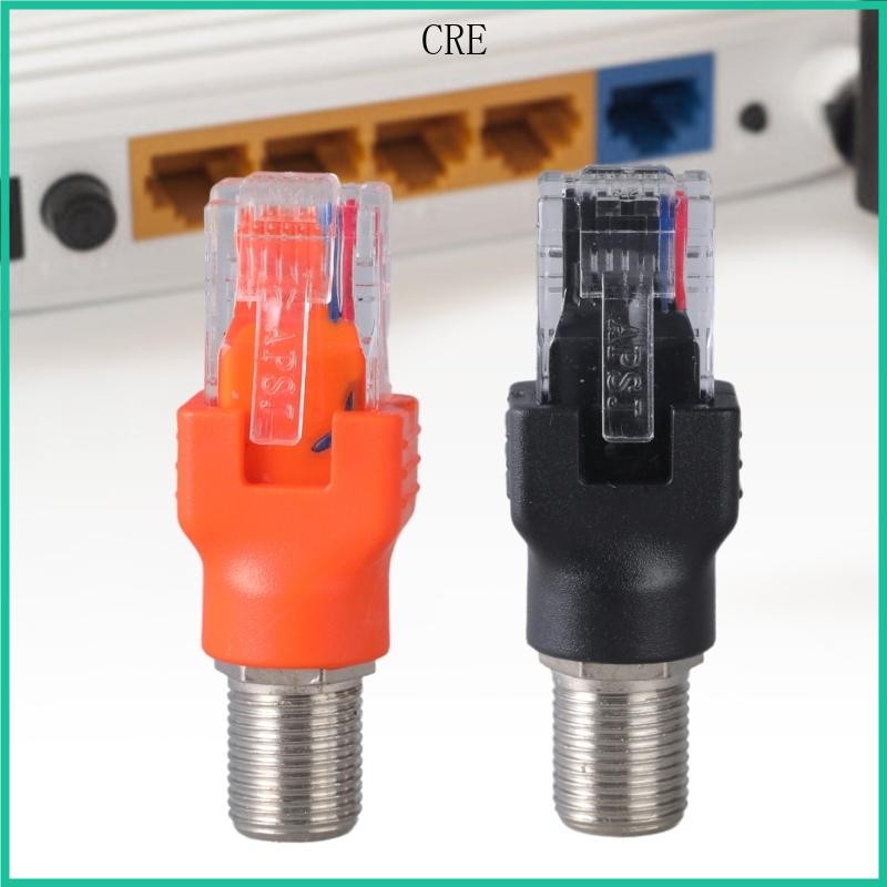 CRE F to RJ45 Converters Adapter R-F Female to RJ45 Male Ethernet ...