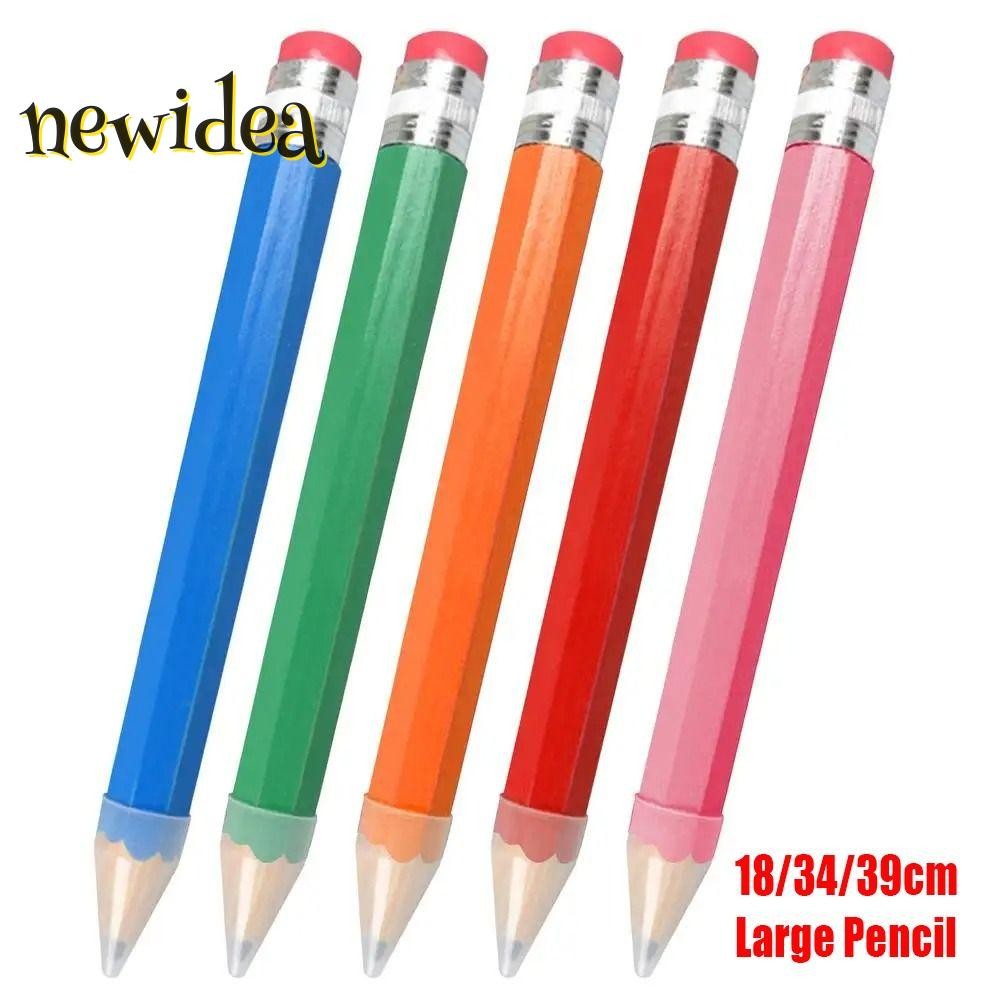 NEWIDEA Giant Pencil, Wooden 18/34/39CM Big Pencil, Creative With ...