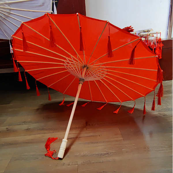 payung klasik payung kertas payung cina Gaya kuno, payung tarian merah ...