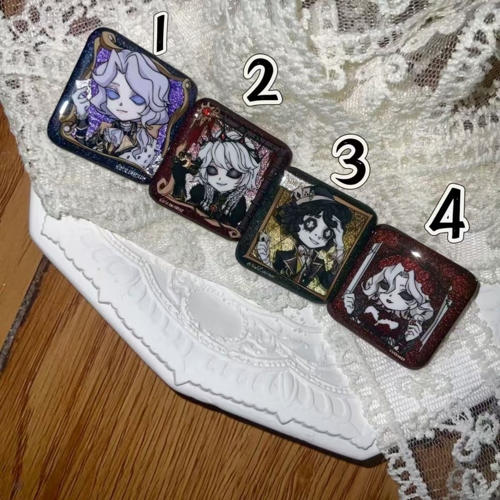 Identity V Joseph Red Lady Prospector Square Glitter Badge Collectible ...