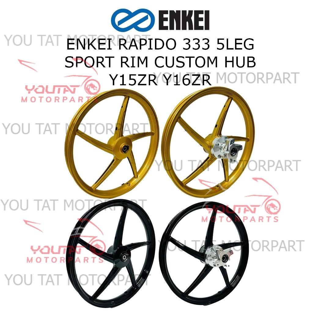 ENKEI 333 RAPIDO 5 LEG Y15ZR Y16ZR SPORT RIM CUSTOM HUB 5 BATANG 1.4X1 ...