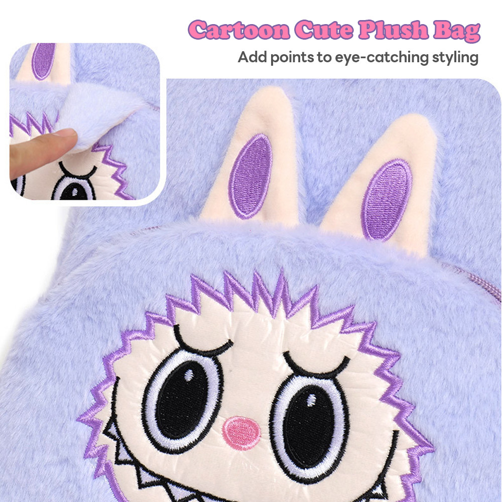 LAKOE Cartoon Labubu Backpack Kindergarten School Bag Labubu Plush ...