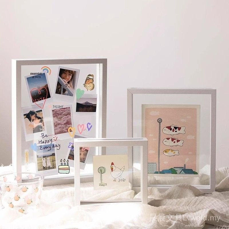 Double-Sided Transparent Photo Frame Display Stand 3D Creative Framed ...