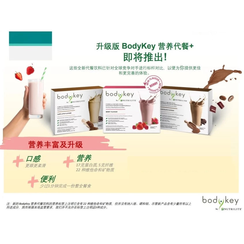 Bodykey by Nutrilite Meal Replacement Shake Chocolate, Milk Tea, Cafe ...
