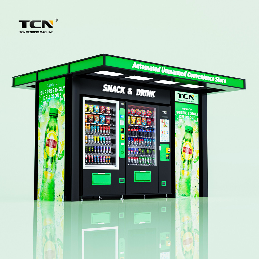 TCN Europe 24/7 Convenience Store Vending Machine Smart Snack Beverage ...