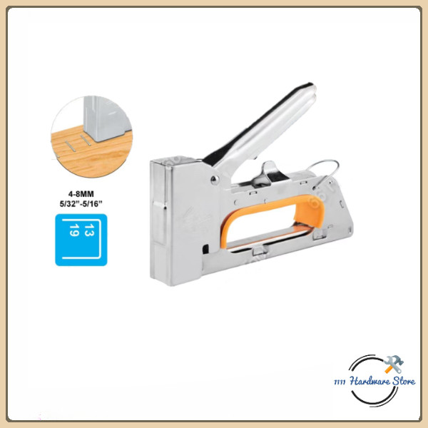 HEAVY DUTY TACKER STAPLE GUN 4/6/8MM STAPLER (SILVER) | Shopee Malaysia