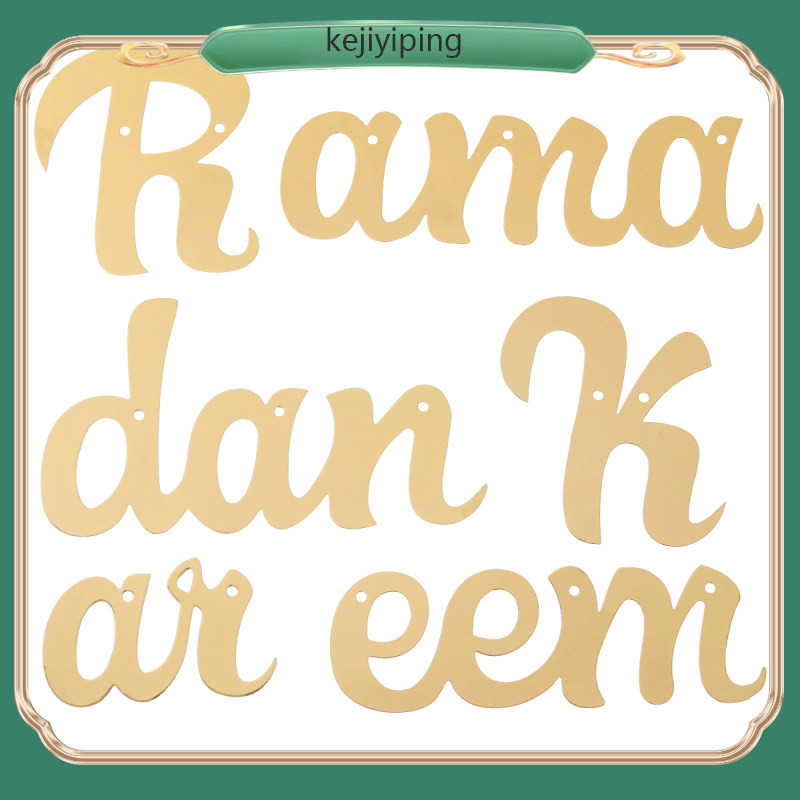 【Ready Stock】 Islam Party Banner Golden Ramadan Letters Banner Happy ...