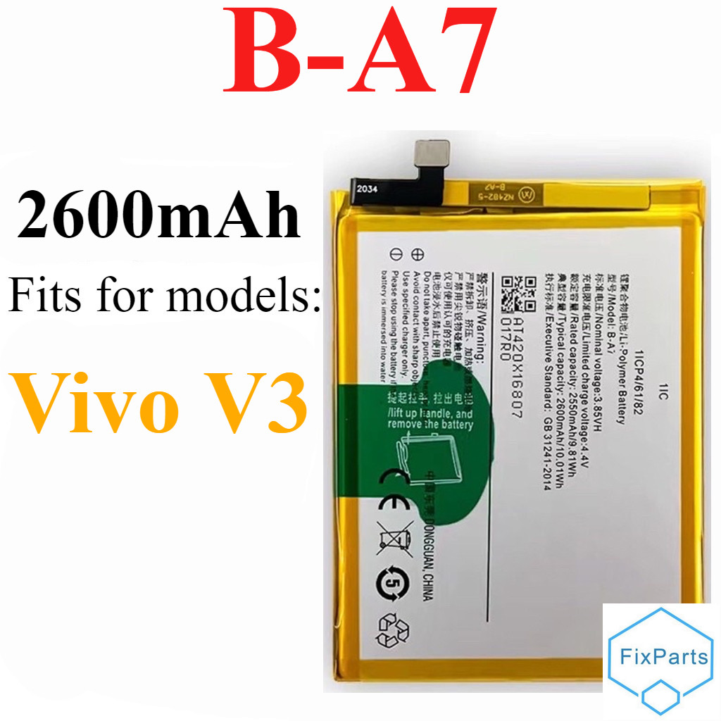 VIVO V3 V3A Battery Model B-A7 Battery Replacement | Shopee Malaysia