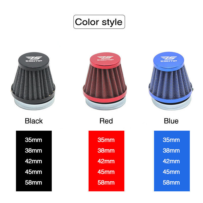 35 38 42 45 50 55 58mm Motorcycle Carburetor Air Filter Intake Pipe ...