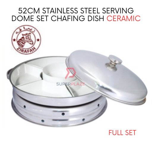 52cm Zirafah Full Set Ceramic Stainless Steel Serving Chafing Dish ...
