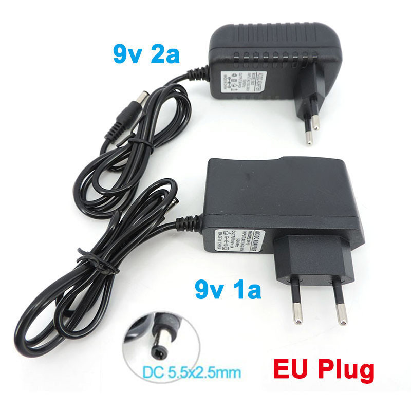 AC to DC 9V DC 1A 2A power supply adapter Supply adaptor 9 volt 1000ma ...